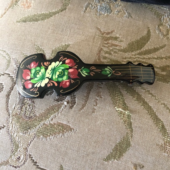Accessories | Russian Signed Hand Painted Guitar Barrette 582 35 Or 3 ...